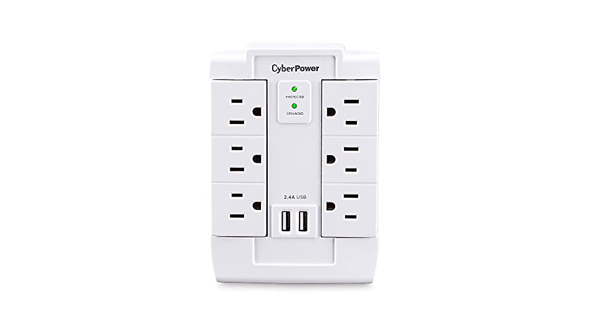 CyberPower Surge Protector 1200J with 6 Outlets & USB