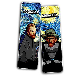 Van Gogh Bookmarks Cards Series 3 (12-Pack) – Cool Funny Silly Bookmarker Set – Stocking Stuffers Gift Ideas for Adults Men Women