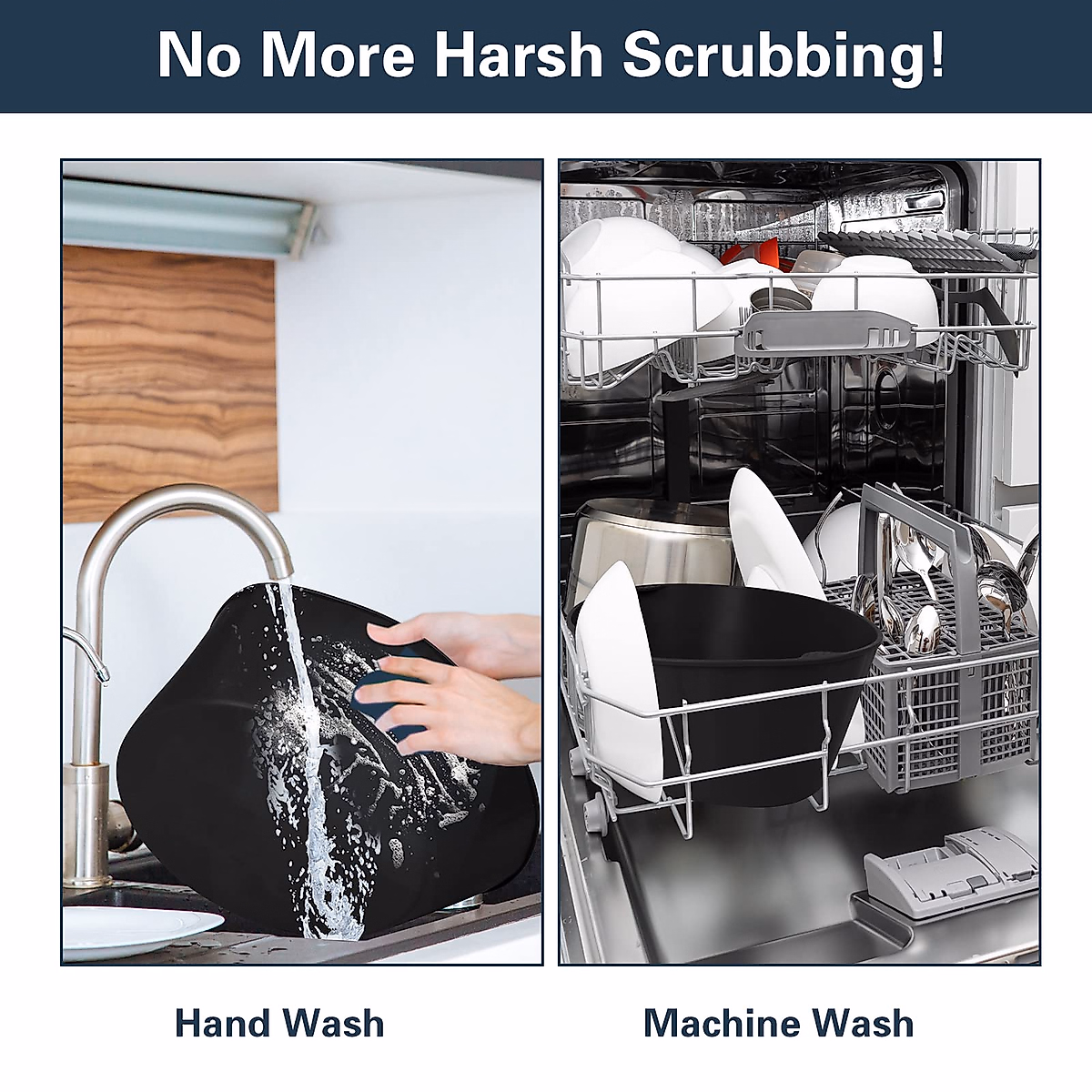 Slicone Crockpot Liner, Crock Pot Liners Reusable Slow Cooker Liners Fit Crock-Pot 6-7 Quart Oval Crock Pot, Crockpot Liners Leakproof Dishwasher Safe Cooking Liners Hamilton Beach Crockpot Liner