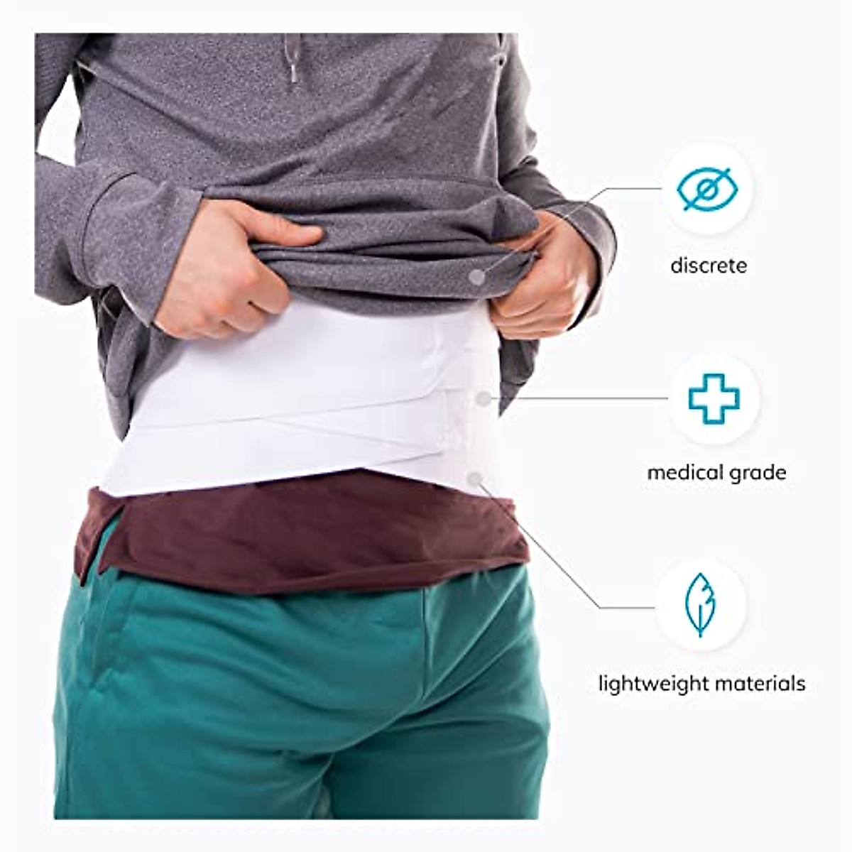 BraceAbility Plus Size 2XL Bariatric Back Brace - XXL Big and Tall Lumbar Support Girdle for Obesity Lower Back Pain in Extra Large, Heavy or Overweight Men and Women (Fits 50"-55")