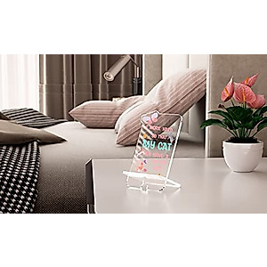 Parxara Cat Desk Accessories Phone Holder Desk Decor Gifts for Cat Lovers Women Cute Office Supplies with Lovely Kittens Uplifting Gifts Cat Stuff for Cat Mom Birthday Present for Coworkers Friend