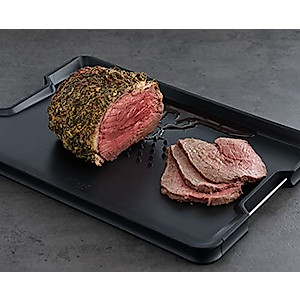 Joseph Joseph Cut&Carve Plus Multi-function Cutting Board, Extra Large, Black