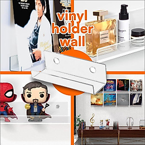 Acrylic Shelves - Clear Shelves - Clear Floating Shelves - Vinyl Record Display - Acrylic Vinyl Wall Mount - Acrylic Bookshelf - Acrylic Floating Shelves - Acrylic Shelves for Wall - Wall Shelf