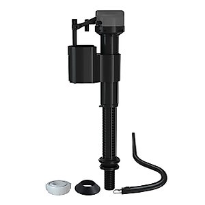 R&T A1250L Toilet Fill Valve Toilet Tank Parts Replacement Running Toilet Repair Kit Quiet Fill Anti-Siphon