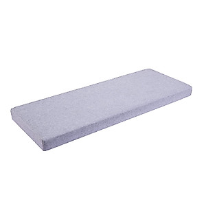 Bench Cushion for Indoor Shoe Storage Non Slip Window Seat Pad Kitchen Dining Settee Cushions 42x16 inch, Light Grey