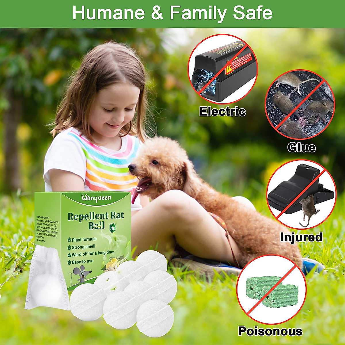 8 Packs Repellent Rat Ball Mice Repellent, Peppermint Oil to Repel Mice and Rats, Rats Mice Mouse Repellent Deterrent Pest Insect Control