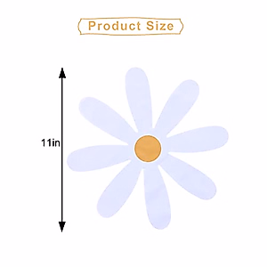 Daisy Wall Decal Flower Vinyl Wall Decals - Big Daisy Stickers for Kids Nursery Wall Art Bedroom Living Room Classroom Decor - Set of 10 Wall Art kit