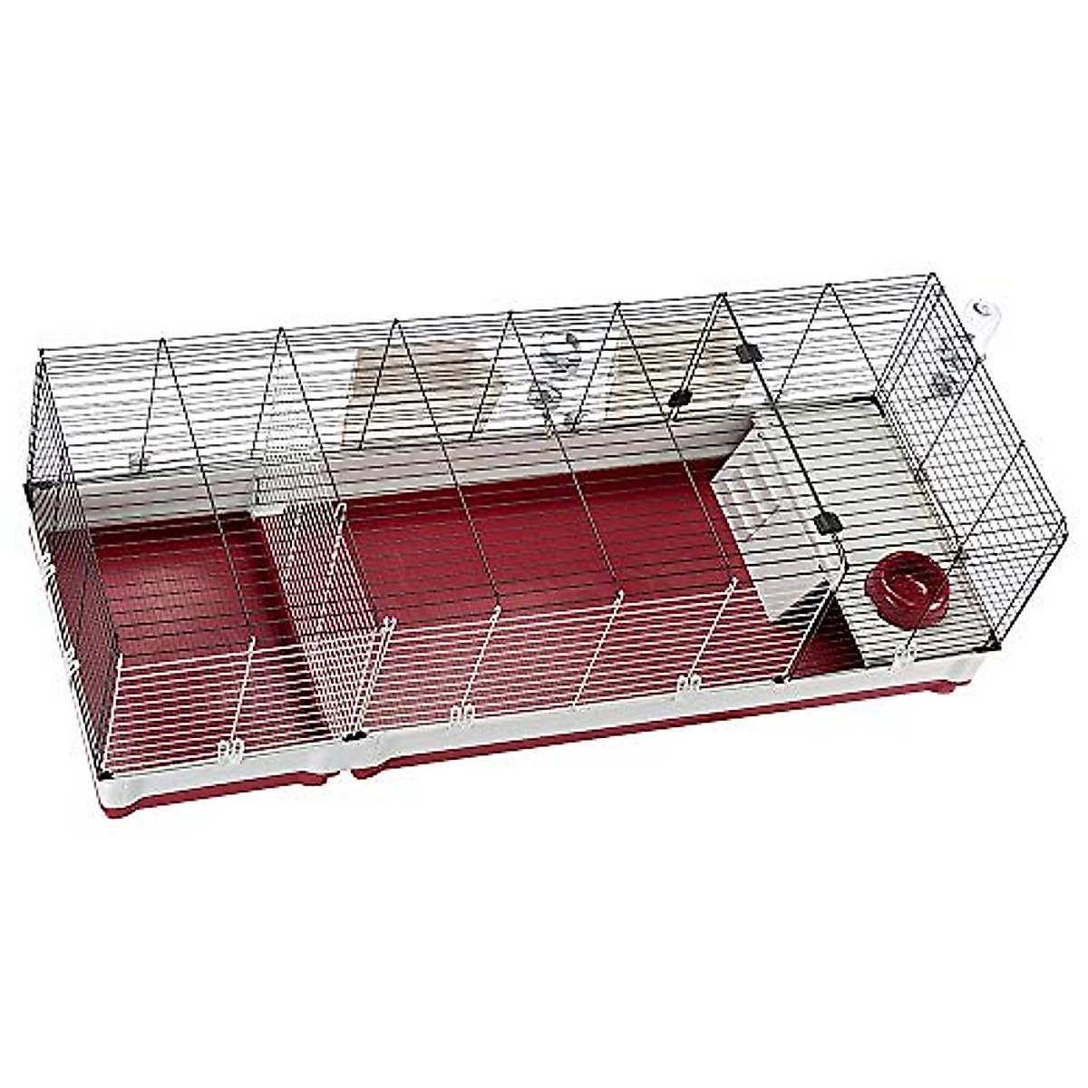 Ferplast Krolik XXL Rabbit Cage with Wire Extension, Rabbit Cage Includes All Accessories & Measures 63.8 L x 23.62 W x 19.68 H Inches, 1-Year Warranty, 63.78 x 23.62 19.62 x 19.68", Multicolor