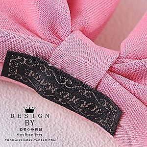 MXXGMYJ Women Big Bows Headbands Bow Headband Hairbands for Women Girls Bow Hair Hoop Birthday Halloween Christmas Party Costume Accessories Gifts Pink 1Pcs