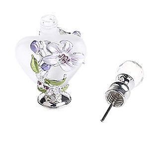 YU FENG Refillable Empty Flower Crystal Perfume Bottle Handmade Home Decor Lady Holiday Gift