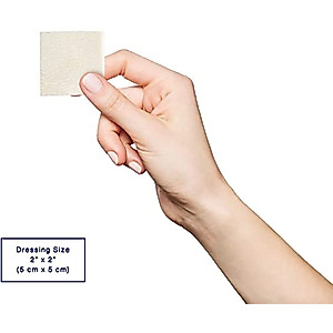 Silver Calcium Alginate Ag Sterile Highly Absorbent Antibacterial Dressing, 2"x2", 10 Pack