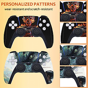 PS5 Accessories, PS5 Skins for Console and Controller, Anime Cover, Durable, Scratch Resistant, Bubble-Free - Vinyl Sticker for Playstation 5 Disc Version CD-ROM (Dragon-Balls)
