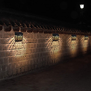 UNIFUN Solar Fence Lights, Solar Decorative Garden Lights, Waterproof Wireless Outdoor Lights for Garden, Fence, Patio Use (8Pack)