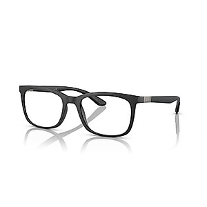 Ray-Ban RX7230 Square Prescription Eyewear Frames, Sand Black/Demo Lens, 54 mm