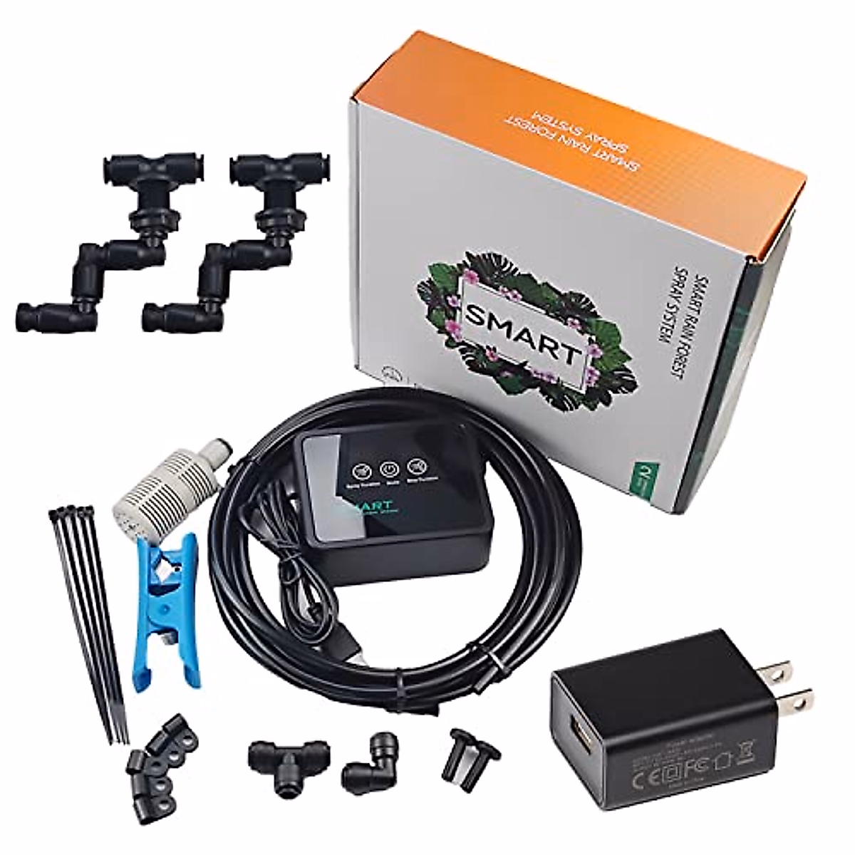 Reptile Humidifiers, Reptile Mister Automatic with Timer, Smart Reptile Misting System for Terrariums Humidifier, with 360°Adjustable Misting Nozzles, Spray Kit for Rainforest Plants Amphibian