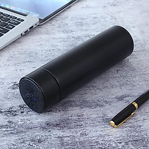 Smart Water Bottles with Digital Temperature Display Coffee Tea Infuser Bottle LED Thermal Cup Double Walled Vacuum Insulated Stainless Steel Flask Leak Proof Travel Mug Keep Warm…