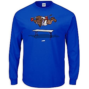 Buffalo Football Fans. Smash Tables Royal Long Sleeve Tee (Sm-5X) (Long Sleeve, Medium)