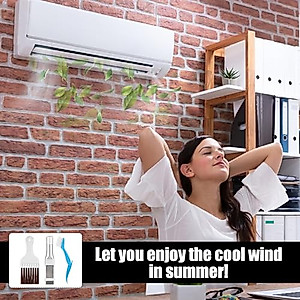 Jeffdad 3 Pcs Air Conditioner Fin Comb Cleaner Kit, Ac Fin Comb Condenser Coil Brush, Radiator Fin Comb Straightener Refrigerator Tools, Evaporator Radiator Repair Clean Tool