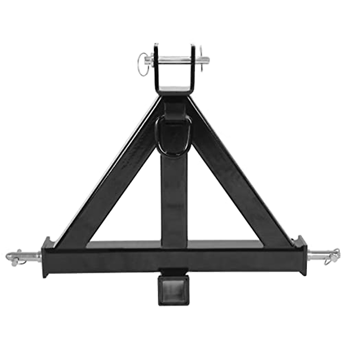 3 Point 2" Receiver Trailer Hitch Category 1Tractor Tow Drawbar Pull Black Heavy Duty