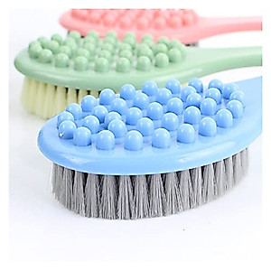INGVY Dry Brushing Body Brush Body Massage Hanging Anti Skid Soft Skin Cleaning Practical Durable Shower Tool Bath Brush Back Scrubber with Long Handle (Size : Blue)