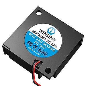 WINSINN 30mm Blower Fan 24V, Micro 24 Volt Fans Blower 3010 Dual Ball Bearing, 30mmx10mm 2PIN (Pack of 2Pcs)