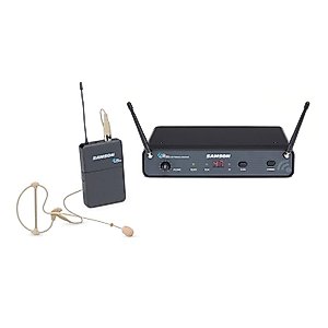 Samson Concert 88x Earset Wireless System with SE10 Low Profile Earset Microphone (K Band), SWC88XBCS-K,Black