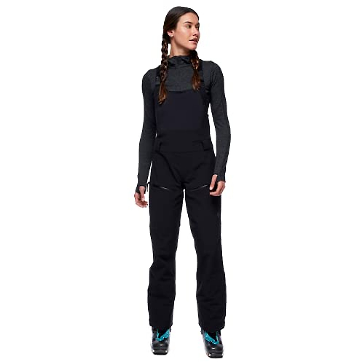 Black Diamond Equipment Womens Recon Stretch Ski Bibs, Black, Small