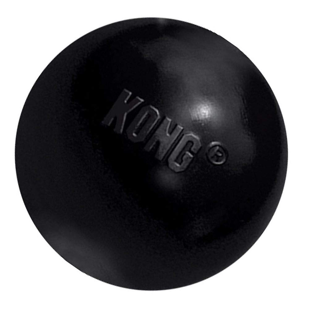 KONG Extreme Ball with Hole - Dog Fetch Toy - Durable Dog Ball Toy for Training, Interactive Playtime & More - Natural Extreme Rubber Ball for Dogs - Black - for Small Dogs