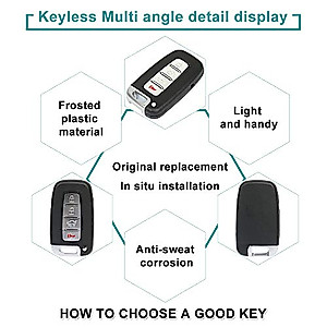 SELEAD Keyless Entry Remote Control Car Key Fob Keyless Entry Remote fit for Hyundai for Kia Azera Equus Genesis Sonata 2011-2015 Antitheft Keyless Entry Systems PCF7952 4 Buttons 1pc US Stock