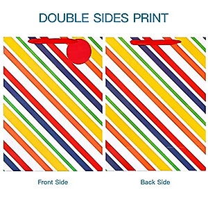 16.5" Gift Bags for Birthday Party - Extra Large Gift Bags with Greeting Card, Tag, Tissue Paper - 2 Pack