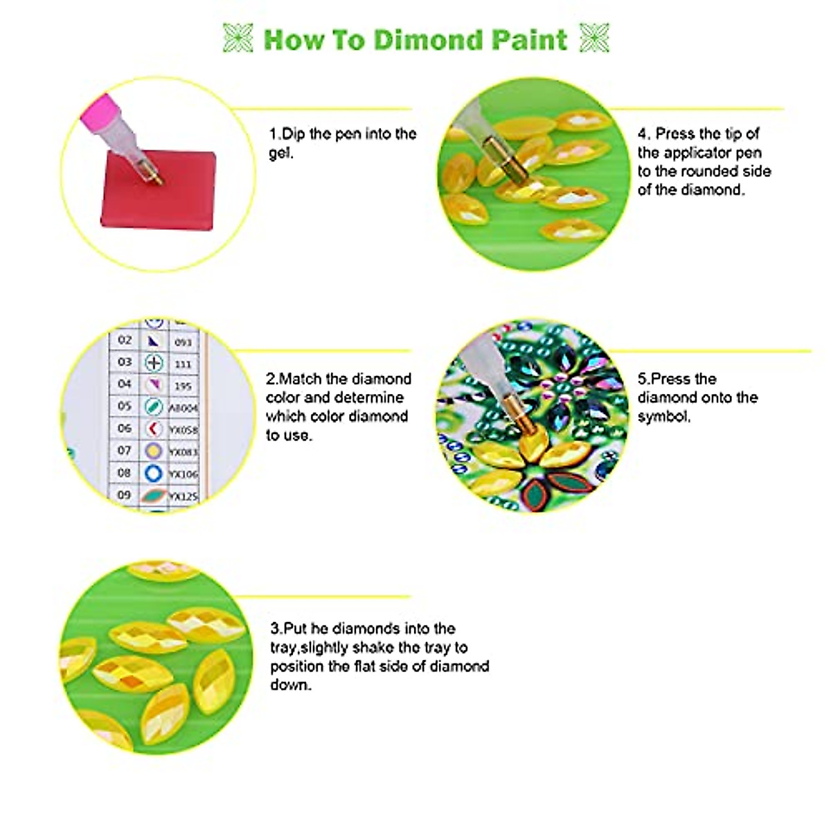 Diamond Painting Bookmarks: 5D Special Shaped Diamond Art Bookmarks,Beaded Bookmarks for Book Readers (Floral)