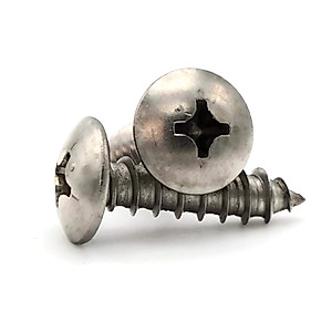 #10 Phillips Truss Head Screws 316 Stainless Steel Sheet Metal Screws #10 x 3/4 inch Qty 100