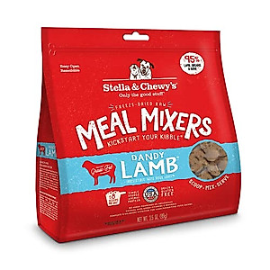Stella & Chewy’s Freeze Dried Raw Dandy Lamb Meal Mixer – Dog Food Topper for Small & Large Breeds – Grain Free, Protein Rich Recipe – 3.5 oz Bag