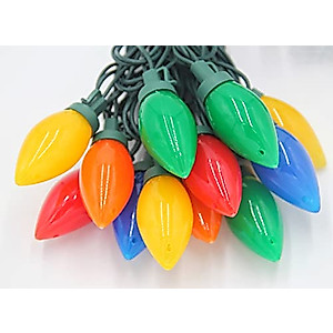 FY LTD C9 Christmas Lights 50 LED Indoor and Outdoor Decoration 34.4 feet Christmas Tree Courtyard Garden Decoration