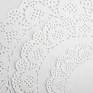 HAKSEN 36 PCS Paper Lace Doilies Combo,Pack 12 each 6.5", 8.5", 10.5"