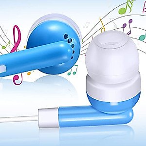 Konohan 60 Packs Earbuds Bulk Kids Headphones Earphones 6 Colors Ear Buds Bulk with Wire Individually Bagged for Students for Classroom School Library