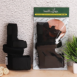 HealthAndYoga™ GuardNHeal Ulnar Gutter Boxer Splint – Must Use for Pinky Finger Splint, Boxer’s Fracture, Ulnar Gutter Wrist Brace, Metacarpal finger splint, Dupuytren's contracture - for Left or Right Hand (Large)