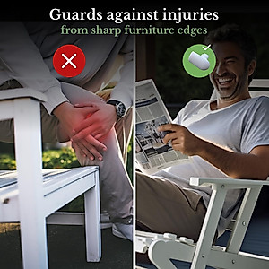 Sling Rail End Caps, Inserts, Fits Agio Brand Patio Furniture and Other Outdoor Furniture Brands, Half Oval, Pack of 16, White