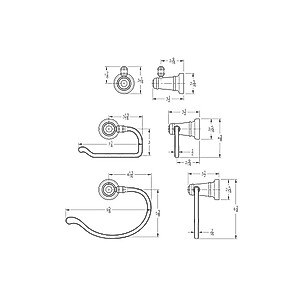 Pfister Ashfield Robe Hook, Brushed Nickel