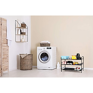 3-Tier Shoe Rack for Closet, Metal Shoe Organizer Free Standing Shoe Shelf for Entryway and Closet Hallway, Shoe Storage cabinet for 12 pairs of shoes for tight spaces, Tool-Free Installation, Black