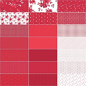 Christopher Thompson Cheerfully Red 40 2.5-inch Strips Jelly Roll Riley Blake RP-13310-40