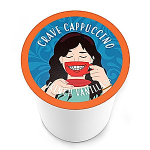Crave Beverages Cappuccino Pods, French Vanilla Cap for Keurig K Cup Brewers, 40 Count
