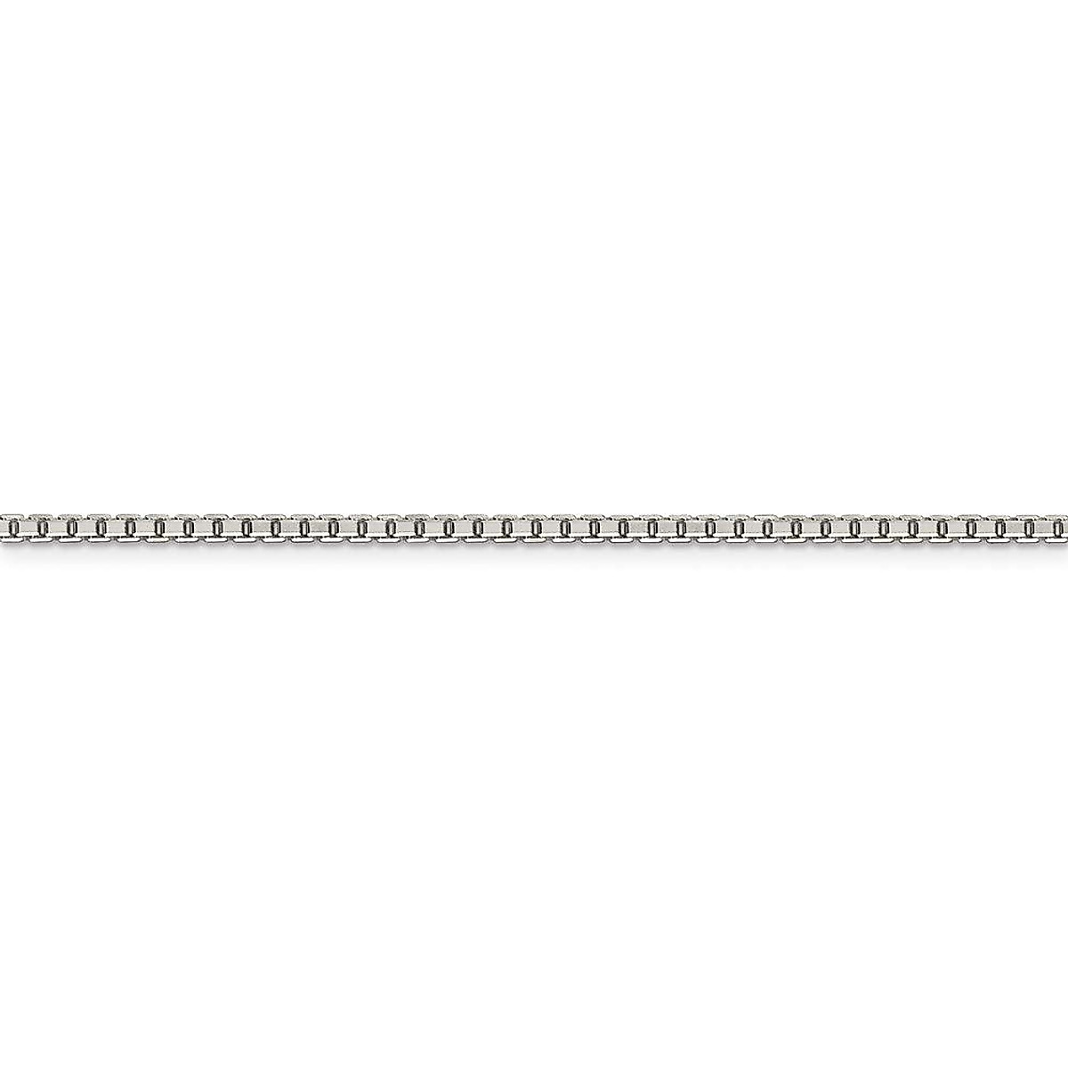Sterling Silver 2mm 8 Sided Diamond-cut Box Chain 20in 2mm style QBR040-20