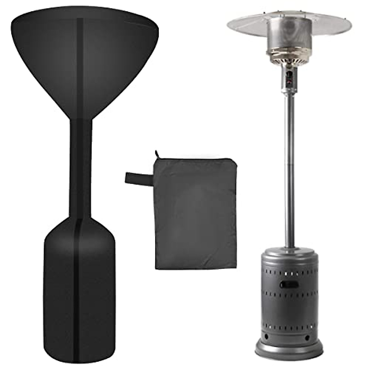 Dafoecheer Patio Heater Covers Waterproof with Zipper, Outdoor Heater Cover Heavy Duty Dustproof, Wind-Resistant, UV-Resistant, Snow-Resistant, 95" H x 34" D x 18.5" B