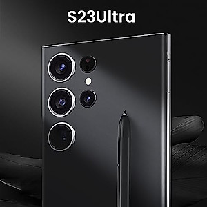 RAYPUR 5G Unlocked Smartphone for S23 Ultra, 7.3inch Full Screen Cell Phone, 7800Mah, 16 1TB, Global Version Android Mobile Phones, Facial Fingerprint Unlocking GPS,Black-1TB