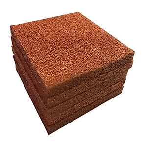 5PPI-130PPI Porous Foam Copper CU Metal Foam Sponge Copper (300×300×5mm, 1)