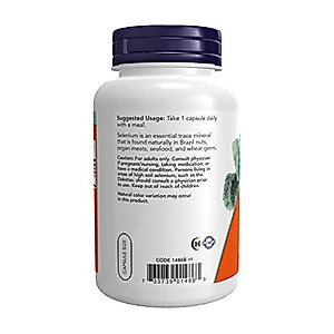 NOW Foods Selenium 200 mcg VCaps, 180 ct