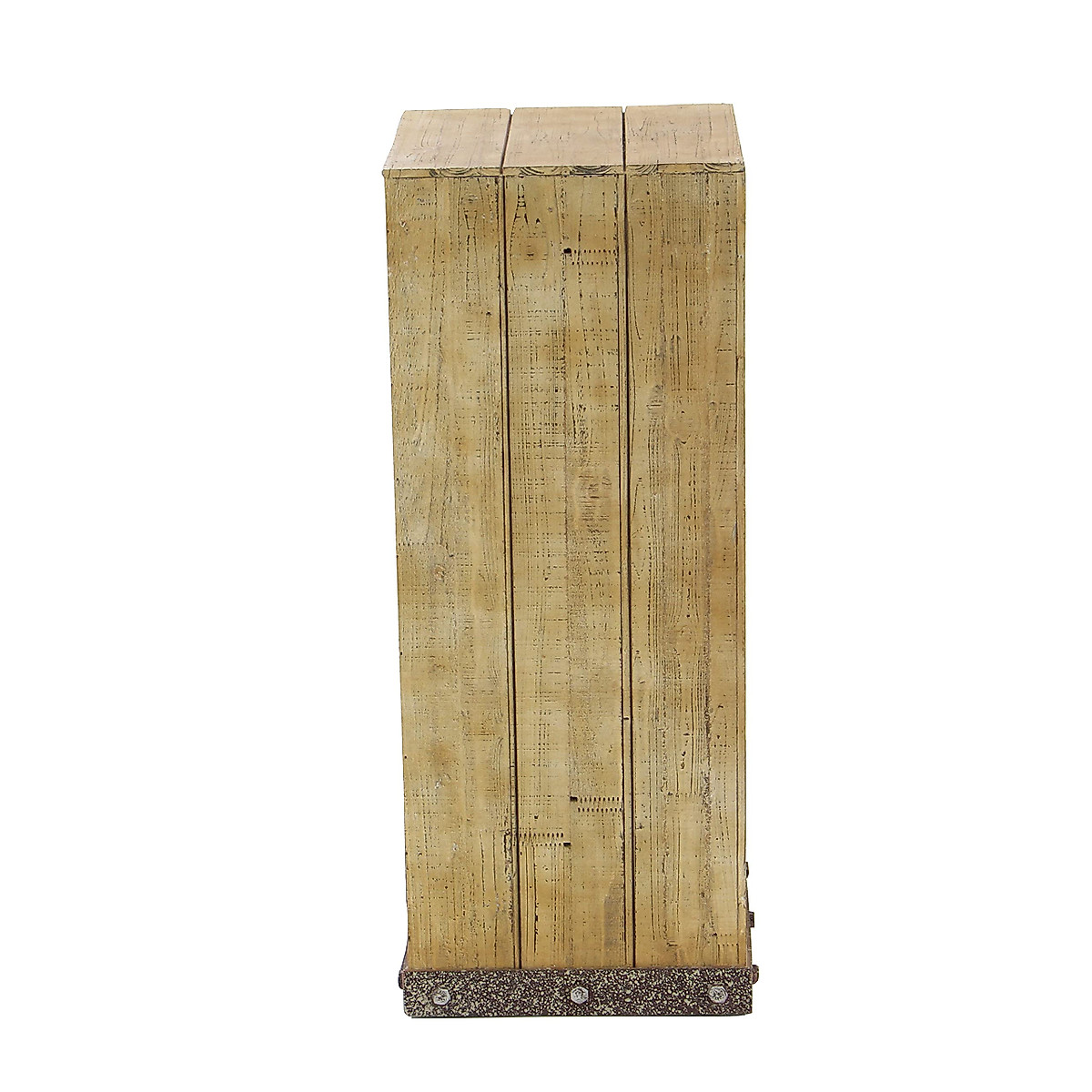 Deco 79 Rustic Wood Square Pedestal Table, Set of 3 39", 30", 22"H, Brown