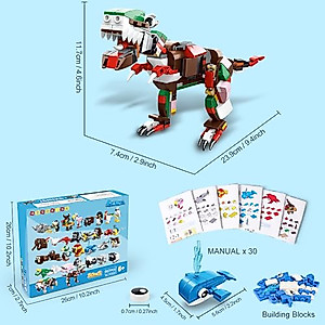 HOGOKIDS 30 Packs Party Favors for Kids - 867PCS Animals Building Blocks Sets for Classroom Prizes Goodie Bag Fillers Stocking Stuffers Birthday Valentines Easter Gifts for Kids Boys Girls 6+