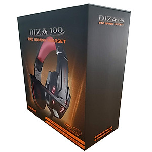 DIZA100 G9000 Gaming Headset Headphone 3.5mm Stereo Jack with Mic LED Light for Xbox One S/Xbox one/PS4/Tablet/Laptop/Cell Phone（Red）